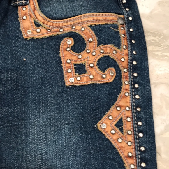 Trinity Ranch | Jeans | Western Leather Trim Rodeo Denim Ladies Jeans ...